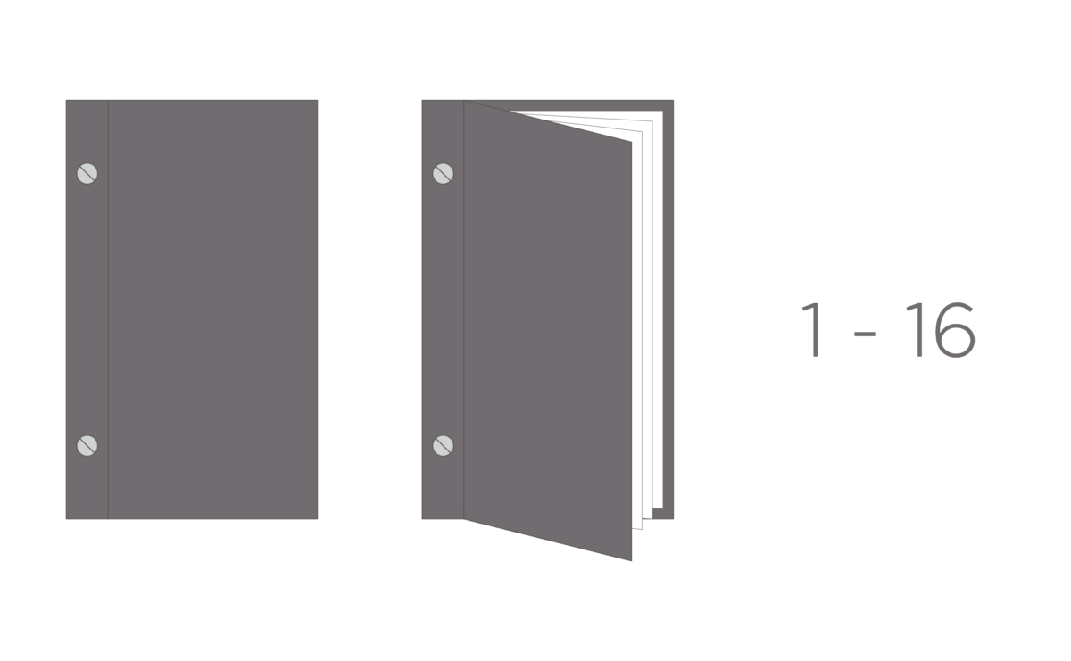 Exposed Chicago Screw - Divine Menu Covers